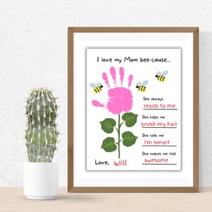 Kids Handprint Keepsake for Mom, Teacher Resource, Craft for Pre-k ...