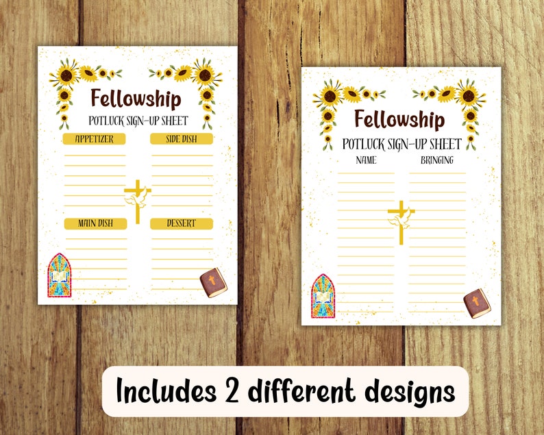 Church Potluck Sign up Sheet, Church Sign up Form, Potluck Sign up Form ...