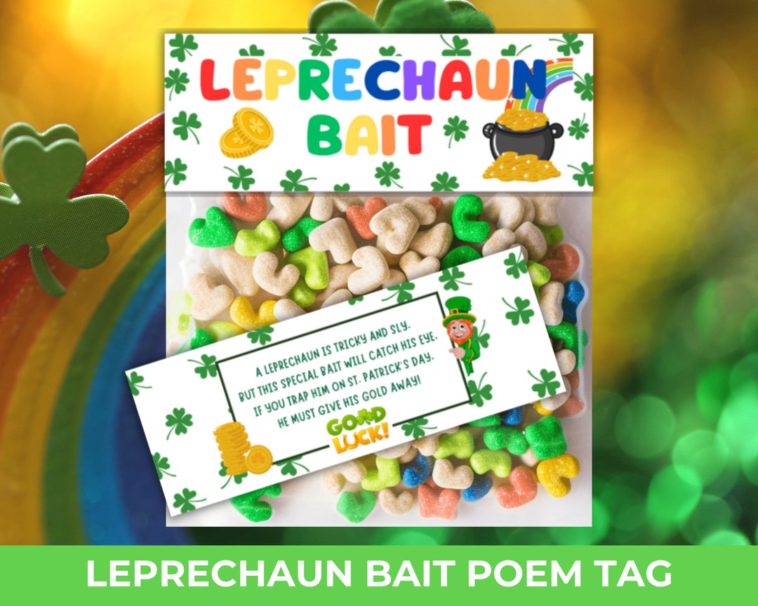 Leprechaun Bait Printable, Leprechaun Bait Poem Tags, Leprechaun Trap ...