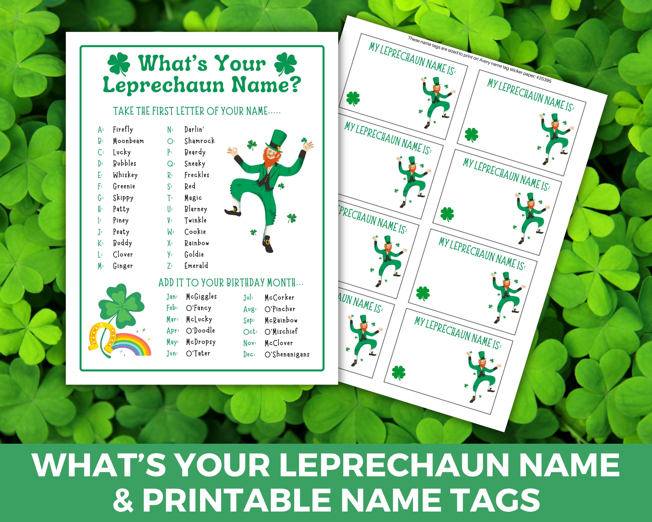 Leprechaun Name Game, What's Your Leprechaun Name, St. Patrick's Day ...