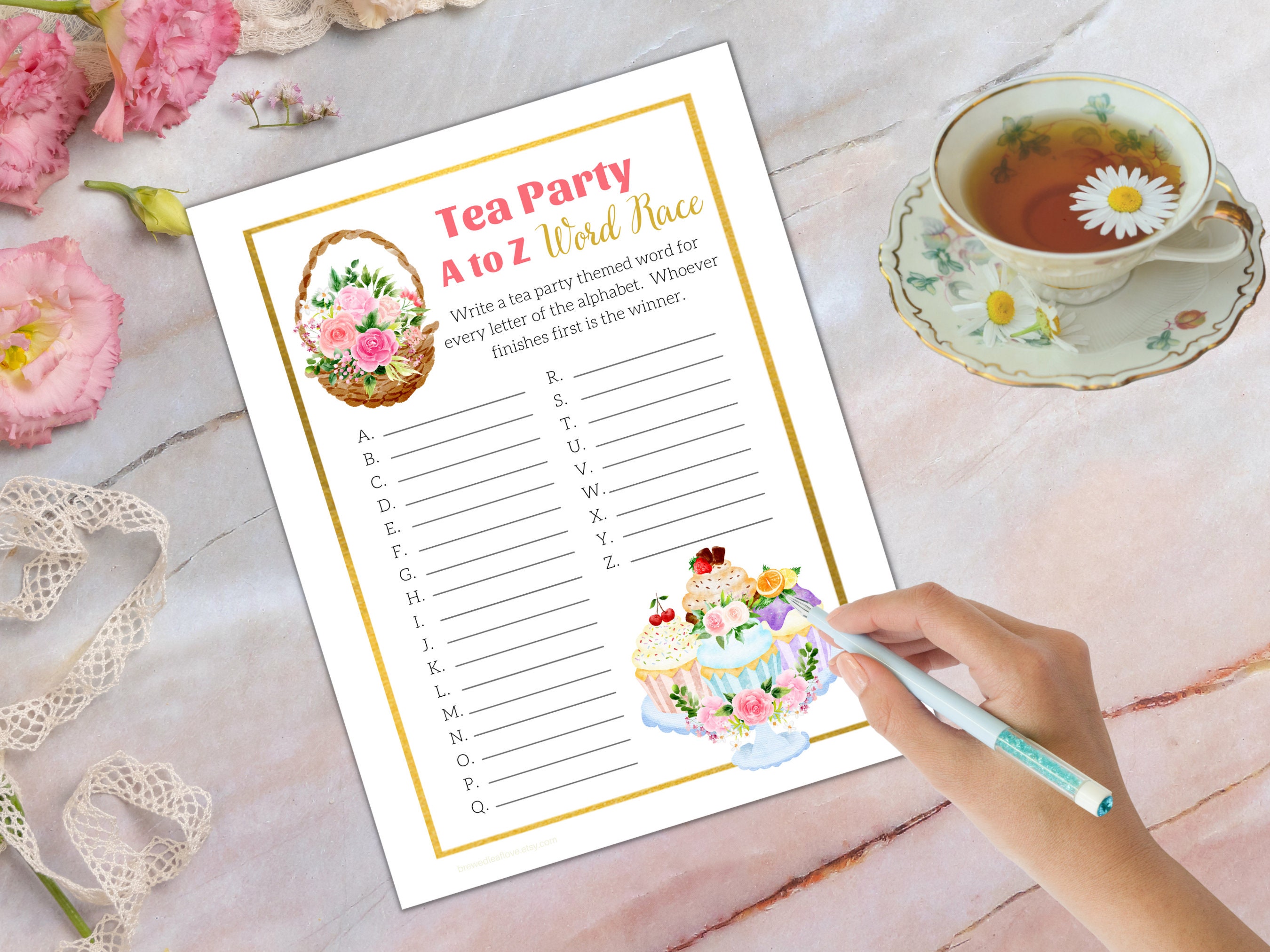 Tea Party Activities Tea Party Word Game Afternoon Tea Party Tea Party ...