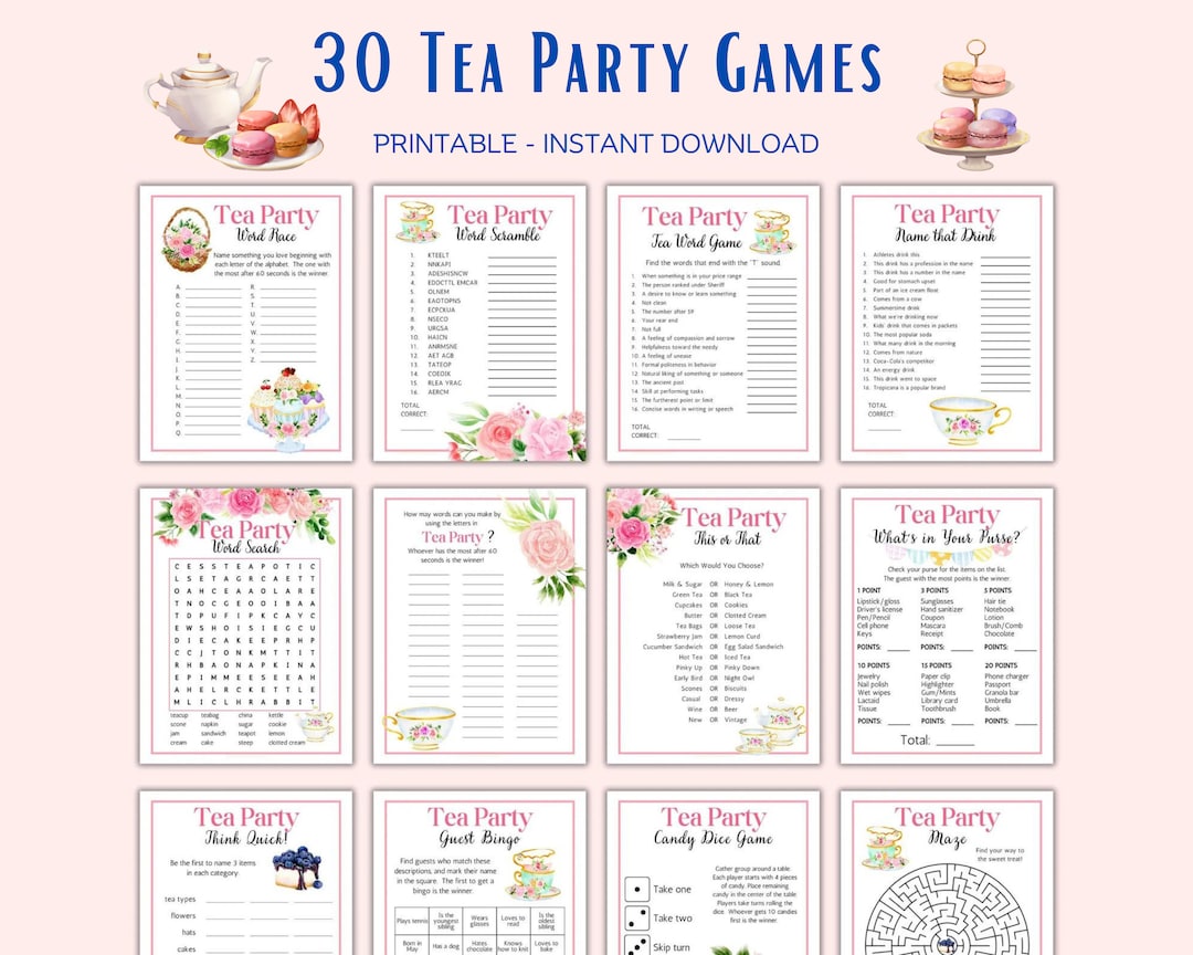 Tea Party Games, Tea Party Game Ideas, Tea Party Birthday, Tea Party ...