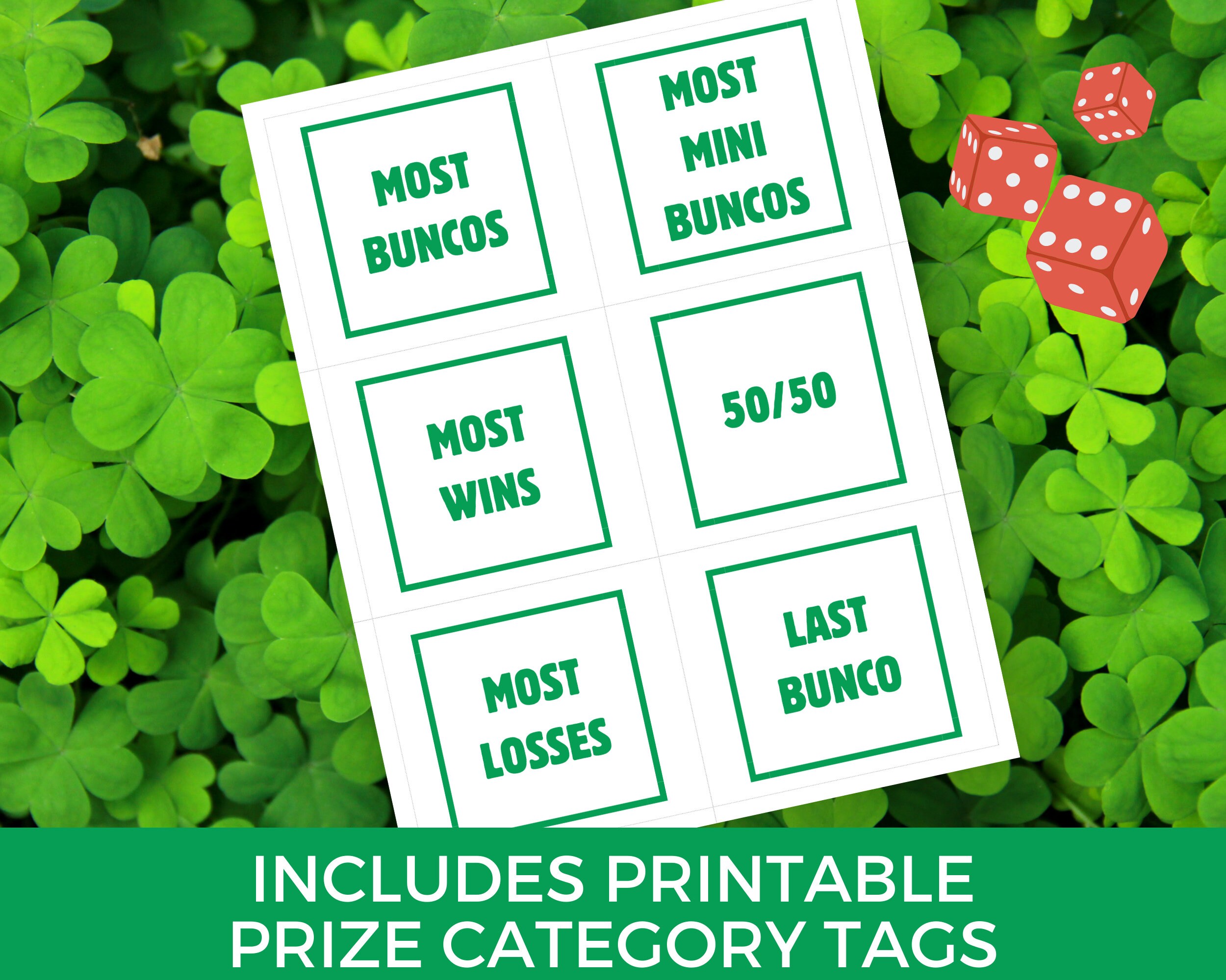 March Bunco Score Sheets, St. Patricks Bunco Sheets, St. Patrick's ...