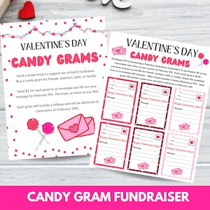 Editable Valentine's Day Candy Gram Flyer, Valentine School Fundraiser ...