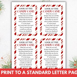 Candy Cane Poem, Legend of the Candy Cane Printable, Christian Treat ...
