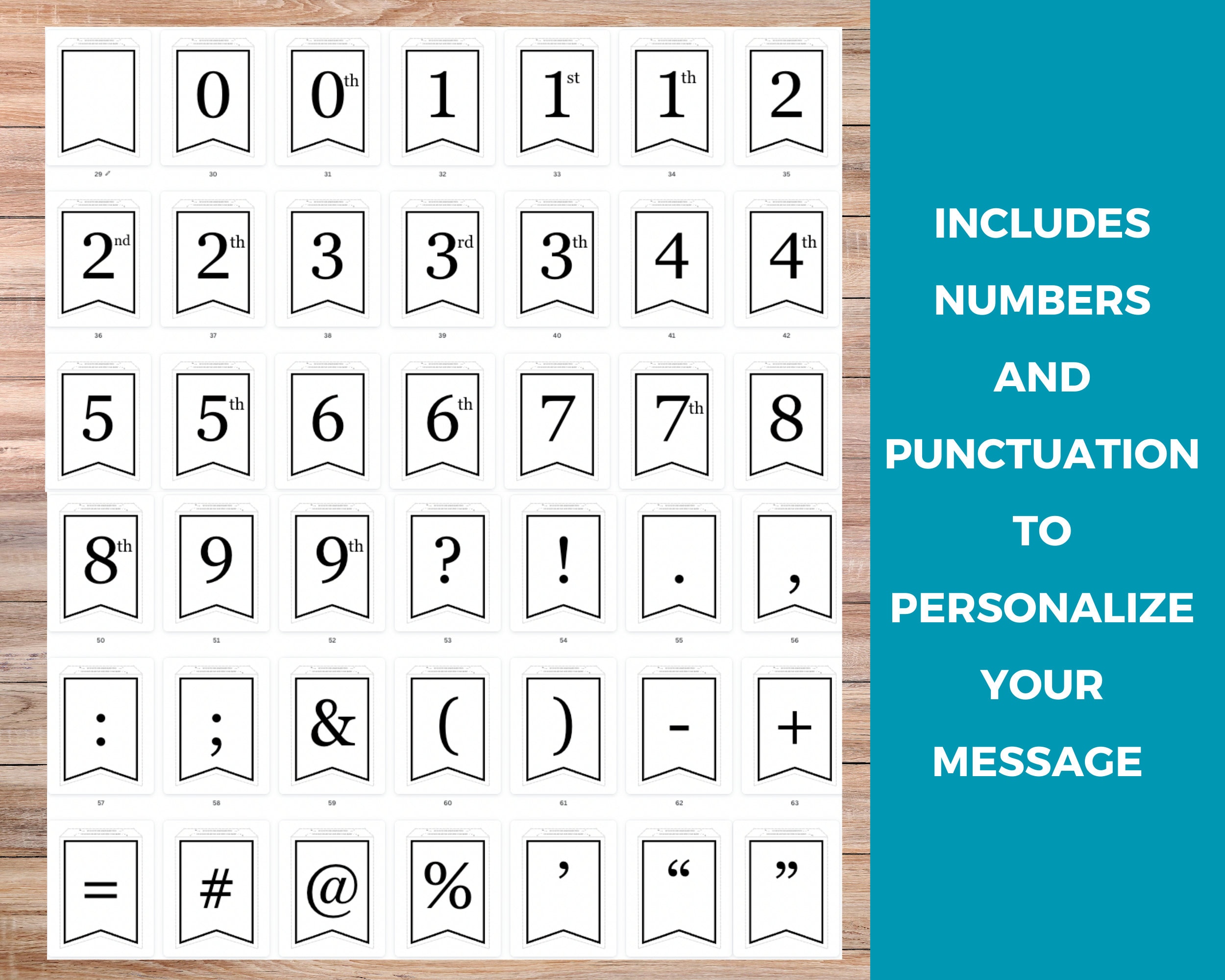 Printable Banner, Printable Bunting, Printable Garland, Alphabet Letter ...