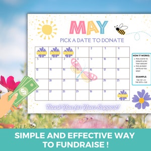 2025 May Fundraising Calendar, Pick a Date Donation Calendar, Pick a ...