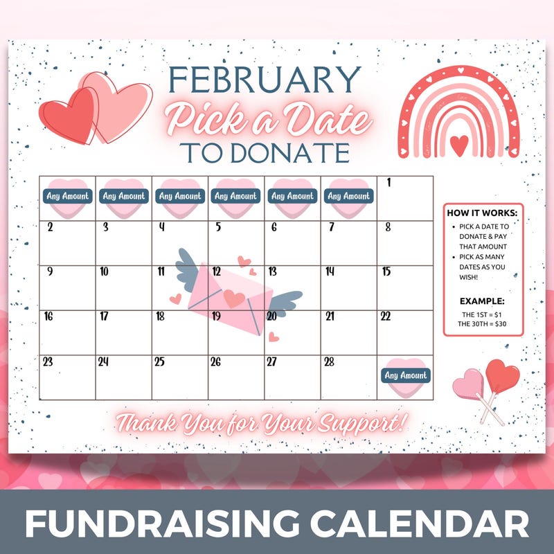 Fundraiser Calendar 2026 - Etsy