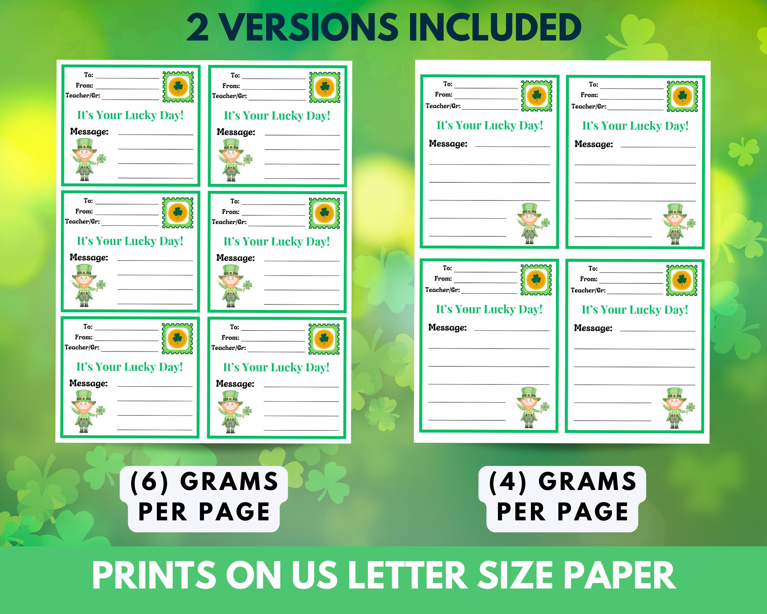 St Patricks Day Candy Gram Form, St Patricks School Fundraiser Flyer ...