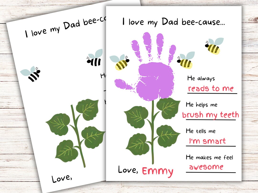 Fathers Day Handprint Craft, Handprint Keepsake for Dad, Fathers Day ...