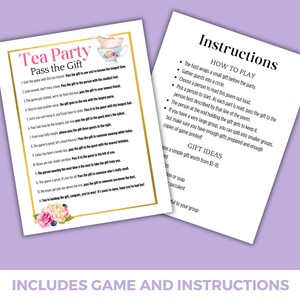 Pass the Prize Tea Party Game, Pass the Parcel, Pass the Gift Game ...