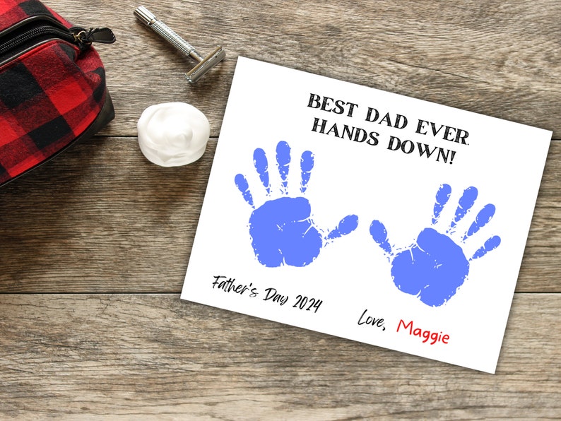 Fathers Day Handprint Craft, Kids Handprint Keepsake for Dad, Pre K ...