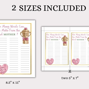 Mothers Day Games Printable, Mother's Day Game, Games for Mom, Mother's ...