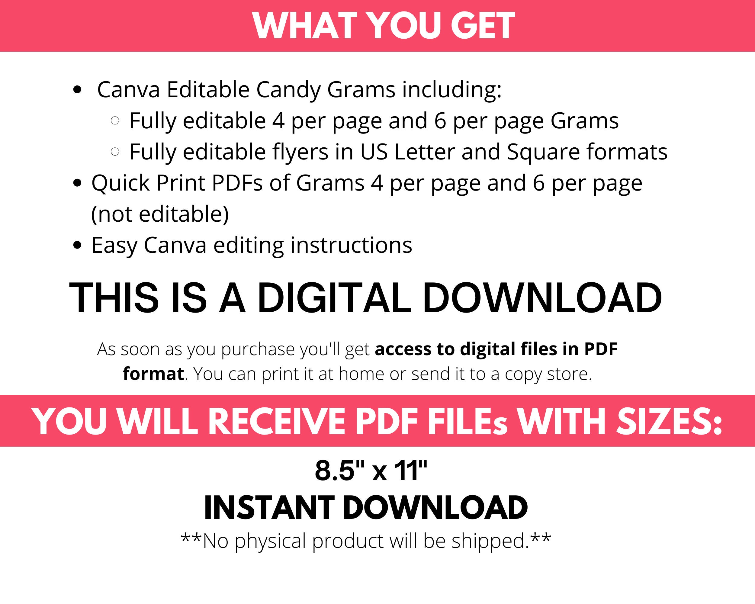 Editable Valentine's Day Candy Gram Form, Valentine School Fundraiser ...