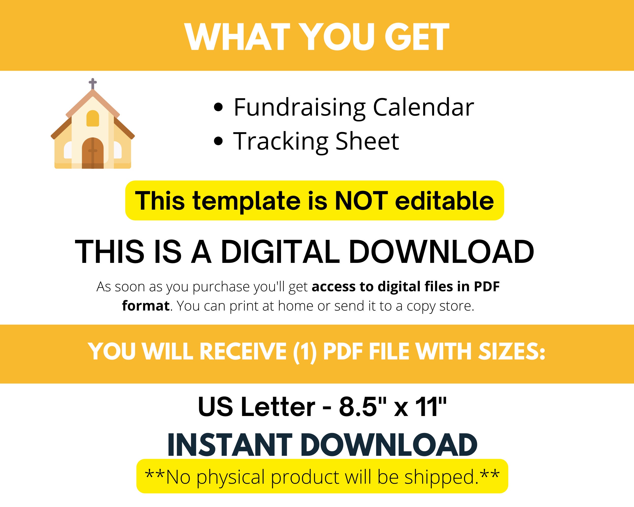 Mission Trip Fundraiser Calendar, Pick a Date to Donate Calendar, Cash ...