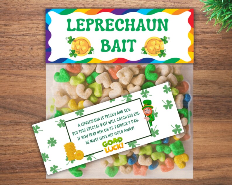 Leprechaun Bait Printable, Leprechaun Bait Poem Tags, Leprechaun Trap ...