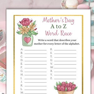 Mothers Day Games, Mother's Day Activity, Group Games, Family Games ...