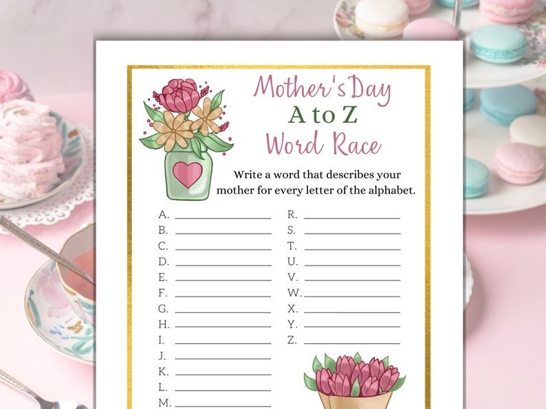 Mothers Day Games Mother's Day Activity Group Games - Etsy