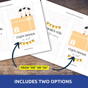 Graduation Gift Card Book, Printable Gift Card Book for High School ...