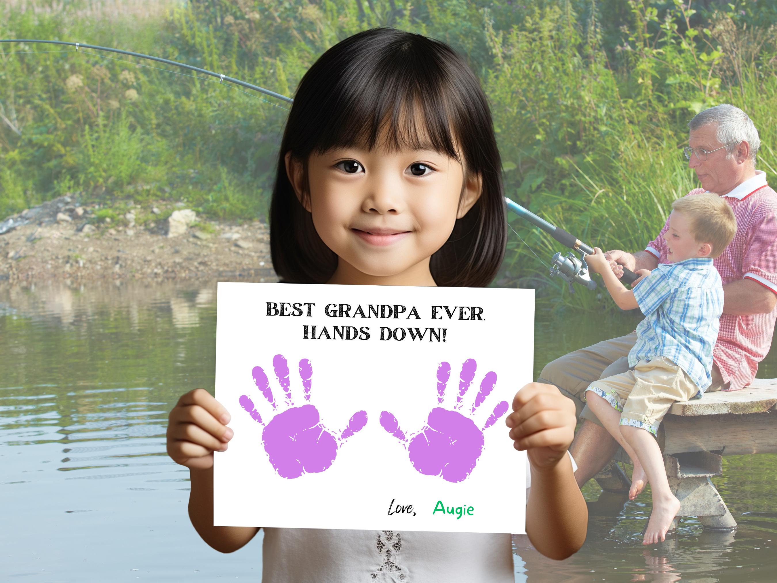 Grandparents Day Craft, Handprint Keepsake for Grandpa, Grandparents ...