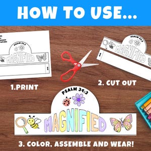 VBS Magnified Paper Crown Craft, Vacation Bible School Activity, Sunday ...
