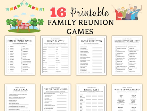 Family Reunion Activities And Ideas