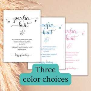 Baby Pacifier Hunt Game, Baby Shower Pacifier Hunt Game, Pacifier Hunt ...