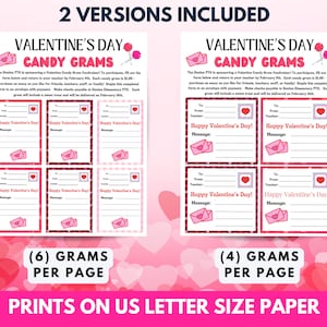 Editable Valentine's Day Candy Gram Flyer, Valentine School Fundraiser ...