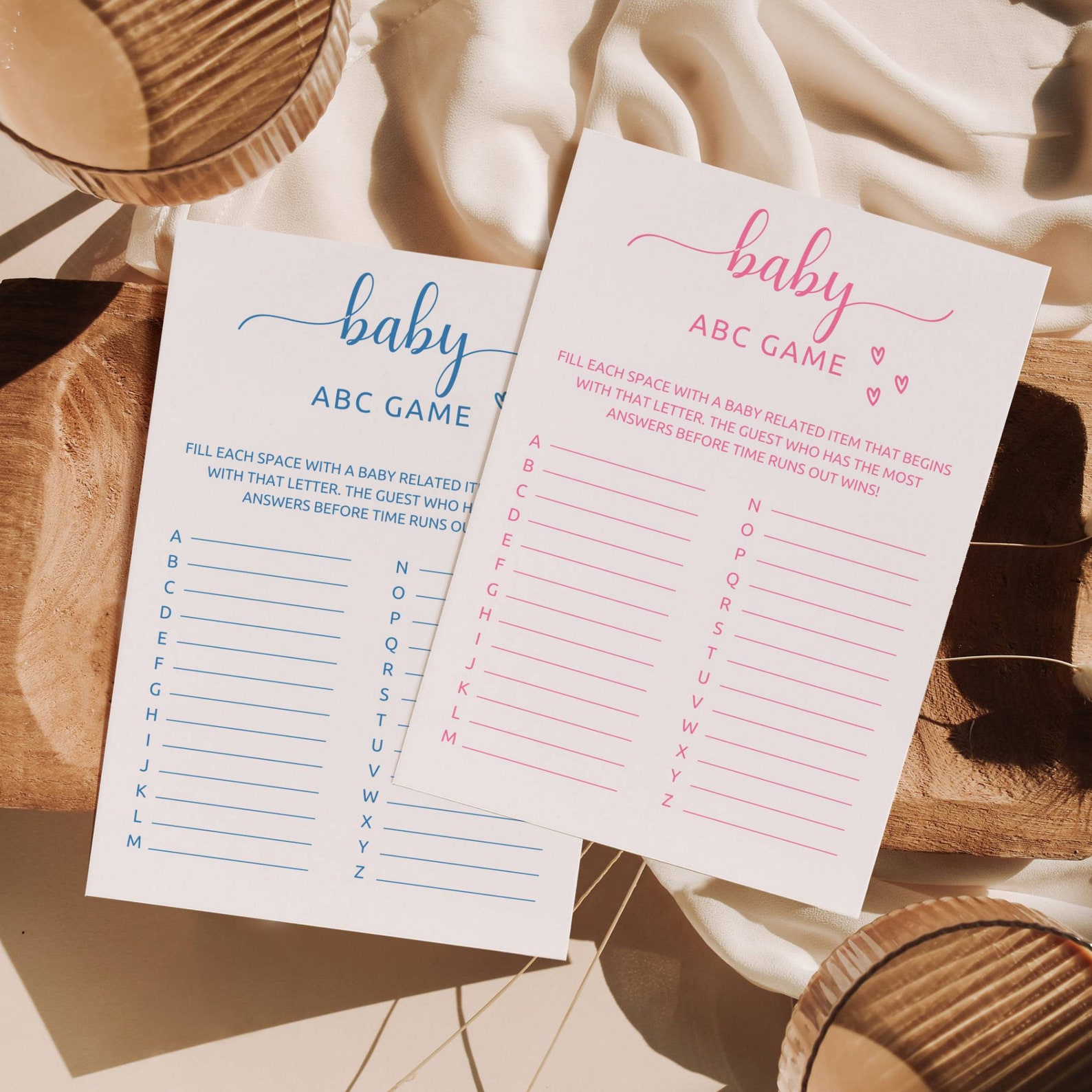 Baby Shower ABC Game, Baby Items Game, Baby Word Race Game, Baby Shower ...