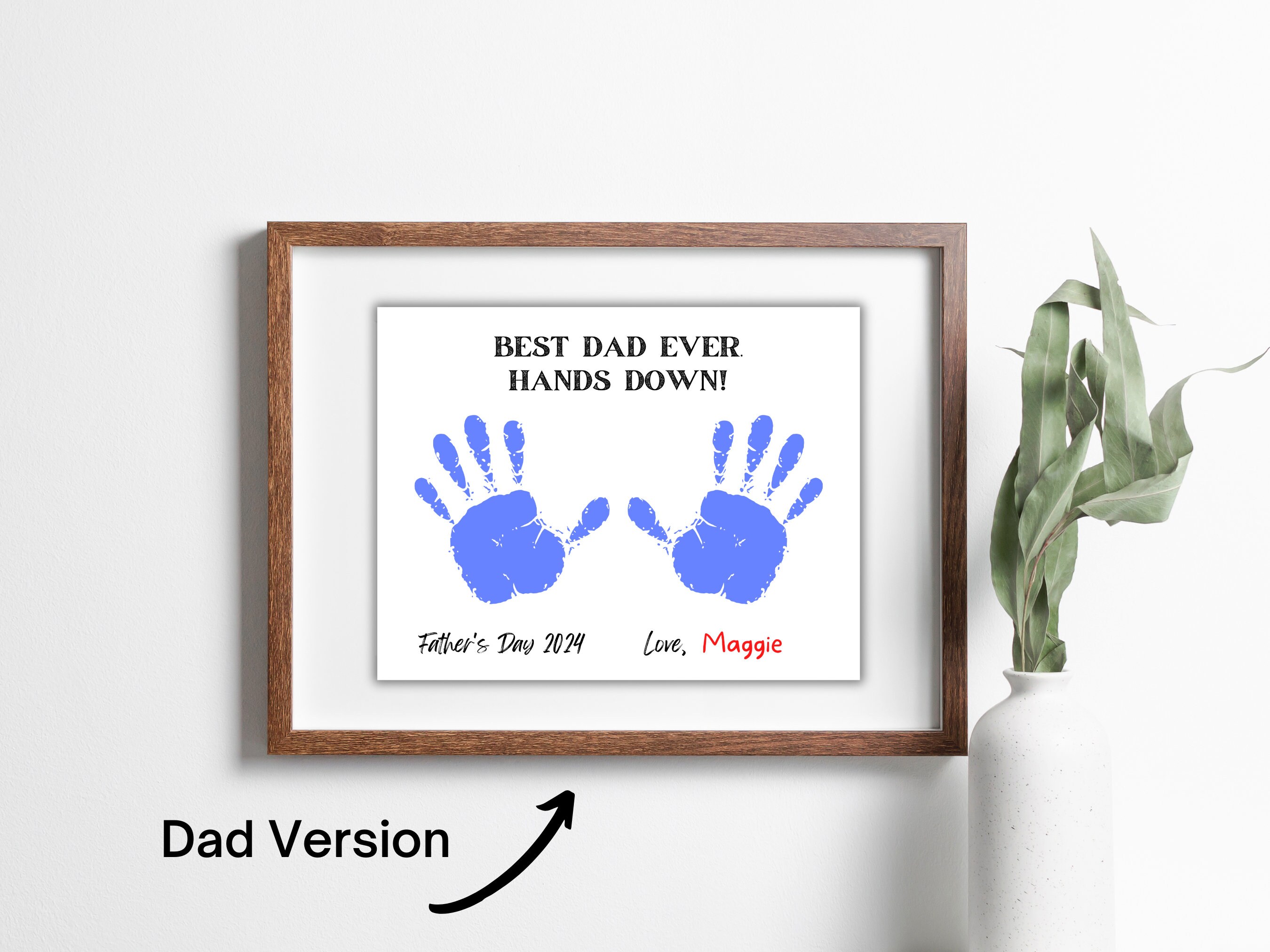 Fathers Day Handprint Craft, Kids Handprint Keepsake for Dad, Pre K ...