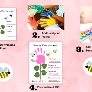Kids Handprint Keepsake for Mom, Teacher Resource, Craft for Pre-k ...