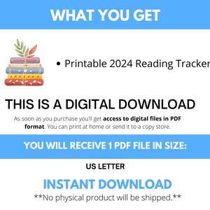 2024 Books Read Printable, Printable Bookshelf Reading Tracker ...