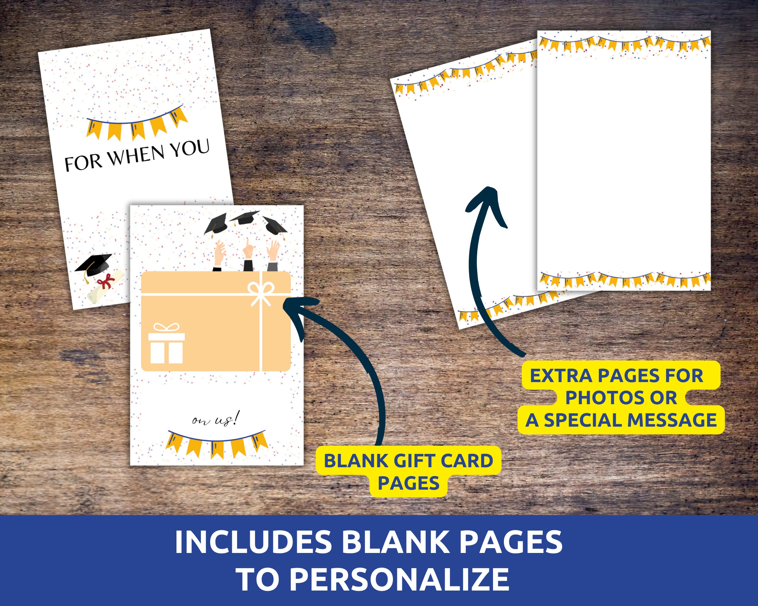 Graduation Gift Card Book, Printable Gift Card Book for High School ...