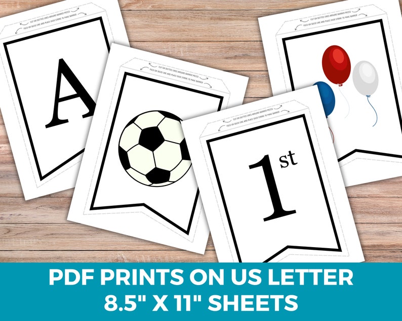 Printable Banner, Printable Bunting, Printable Garland, Alphabet Letter ...