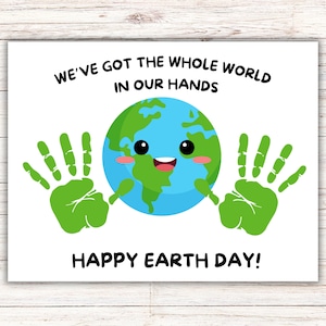 Earth Day Handprint Craft, Earth Day Handprint Art, Earth Day Classroom ...