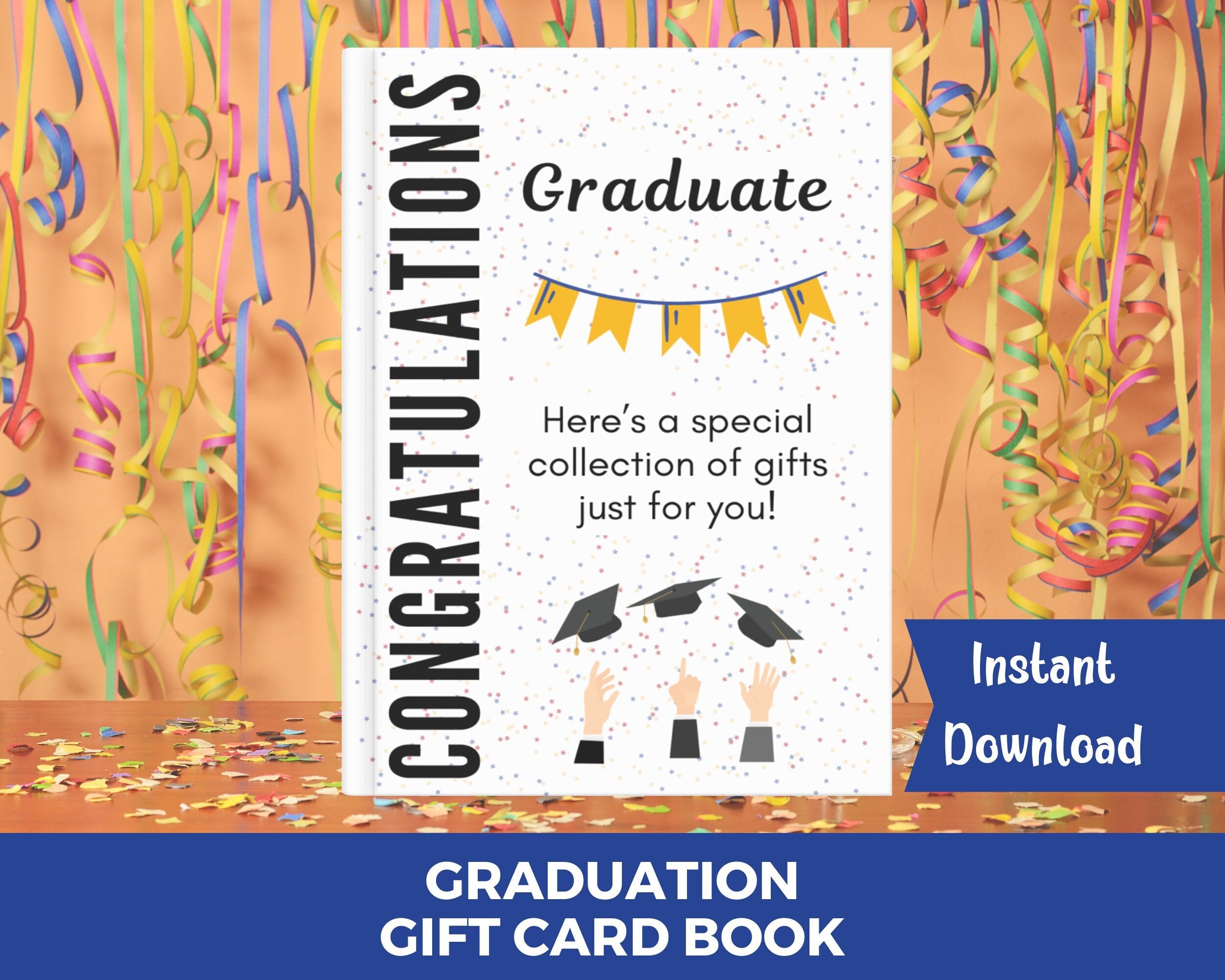 Graduation Gift Card Book, Printable Gift Card Book for High School ...