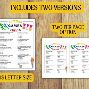 Summer Games Trivia, 2024 Summer Games Activity, International Summer ...