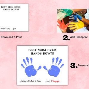 Mothers Day Handprint Craft, Kids Handprint Keepsake for Mom, Pre K ...