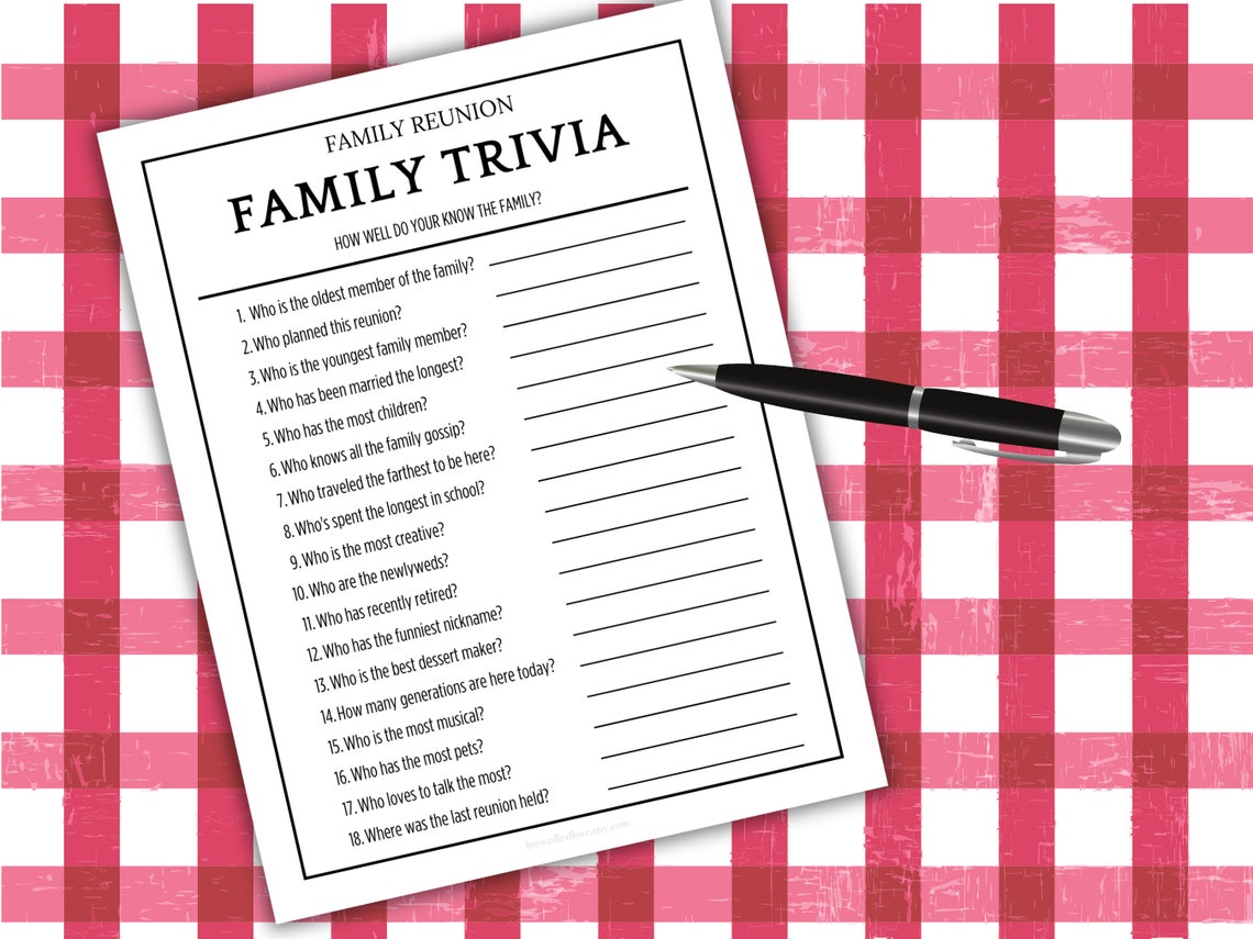 Family Reunion Games Bundle, Family Gathering Fun, Family Reunion ...