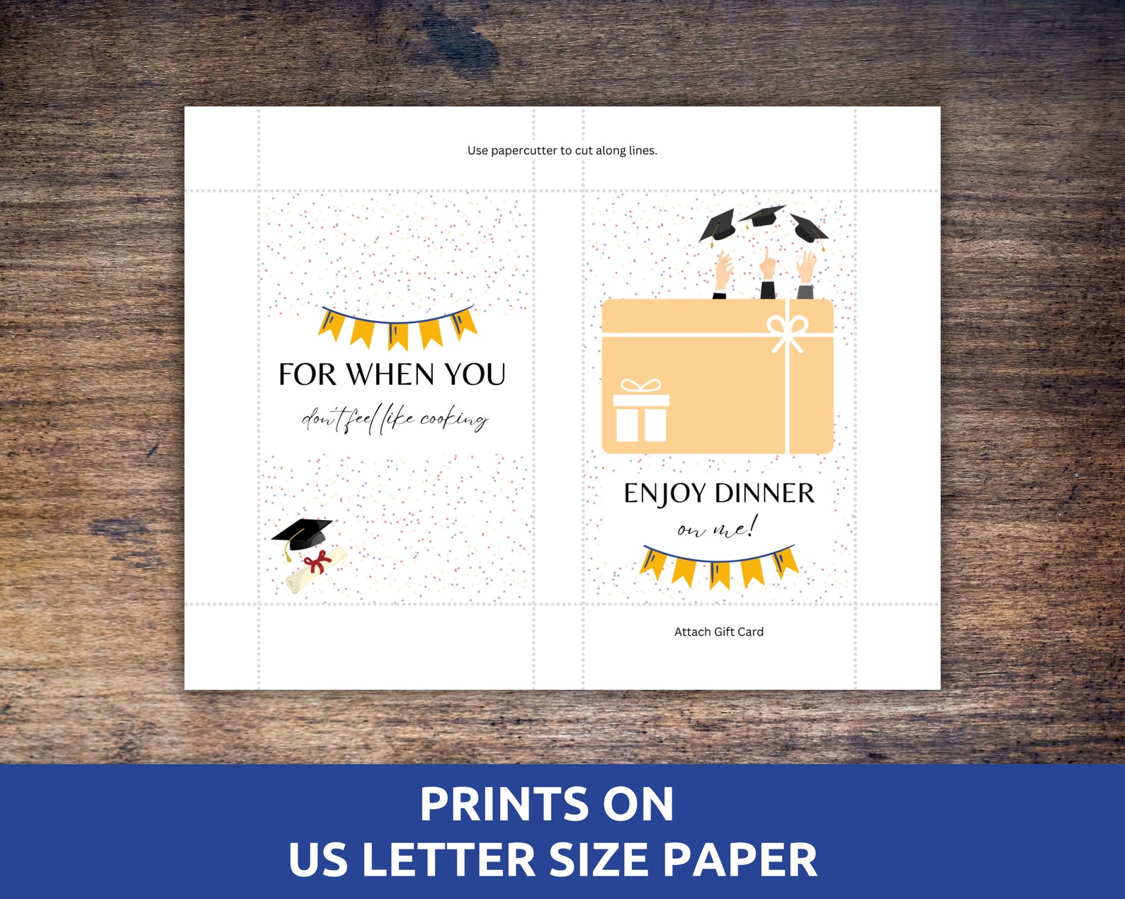 Graduation Gift Card Book, Printable Gift Card Book for High School ...