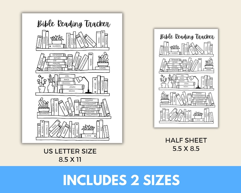 Bible Reading Tracker Coloring Sheet, Bible Reading Bookshelf, Books of ...