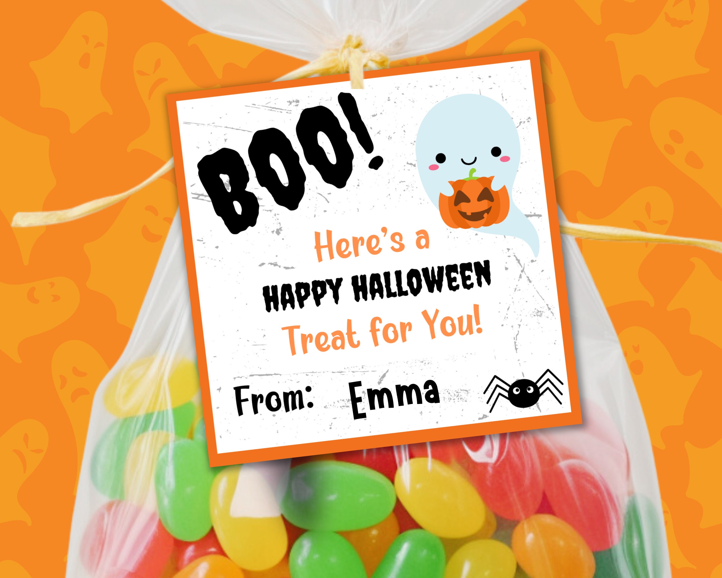 Printable Halloween Treat Tags, Trick or Treat Favor Tags, Treat Bag ...