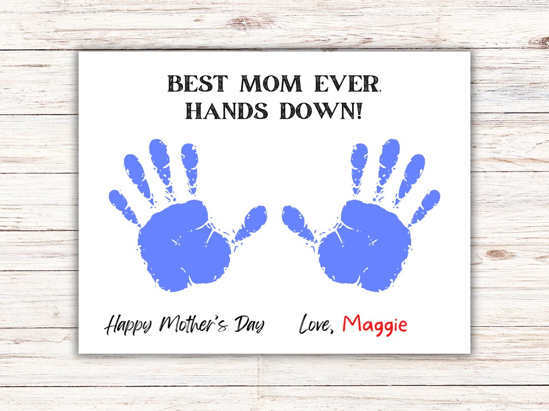 Mothers Day Handprint Craft, Kids Handprint Keepsake for Mom, Pre K ...