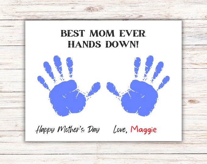 Mothers Day Handprint Art for Kids, Mom Handprint Craft, Mothers Day ...