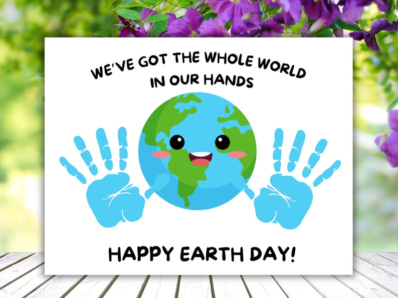Earth Day Handprint Craft, Earth Day Handprint Art, Earth Day Classroom ...