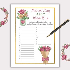 Mothers Day Games, Mother's Day Activity, Group Games, Family Games ...