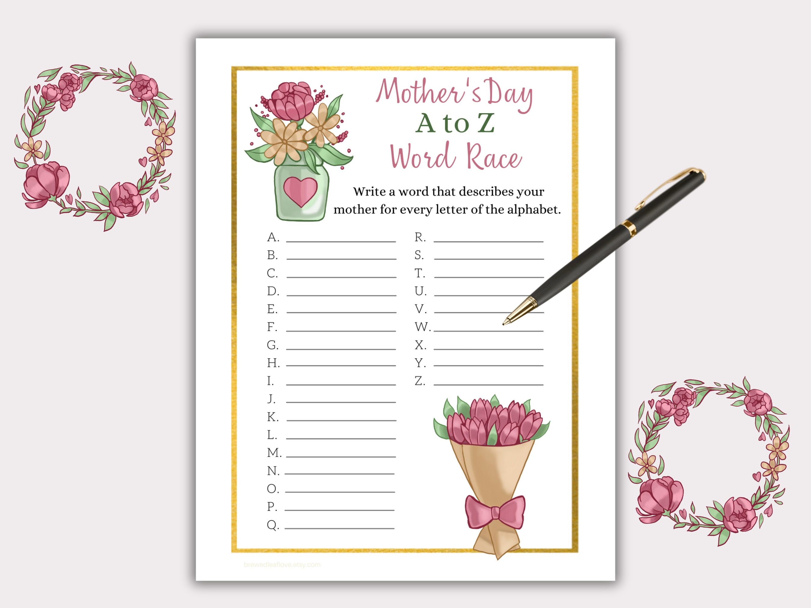 Mothers Day Games, Mother's Day Activity, Group Games, Family Games ...