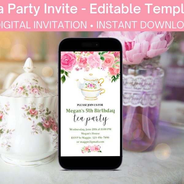 Tea Party Invitation - Etsy