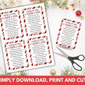 Candy Cane Poem, Legend of the Candy Cane Printable, Christian Treat ...