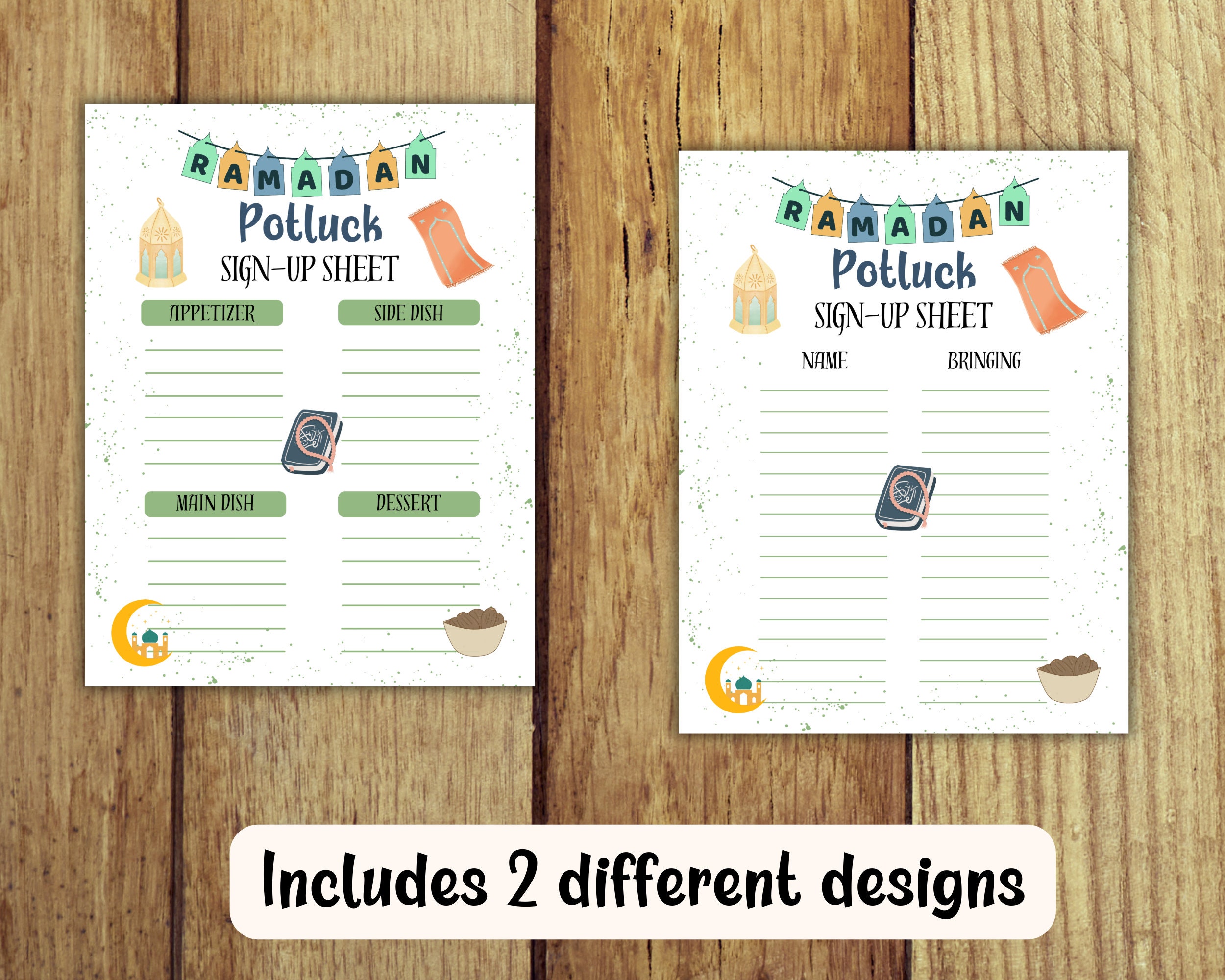 Ramadan Potluck Sign up Sheet, Potluck Sign up Form, Iftar Dua Meal, Ramadan Mubarak Potluck ...